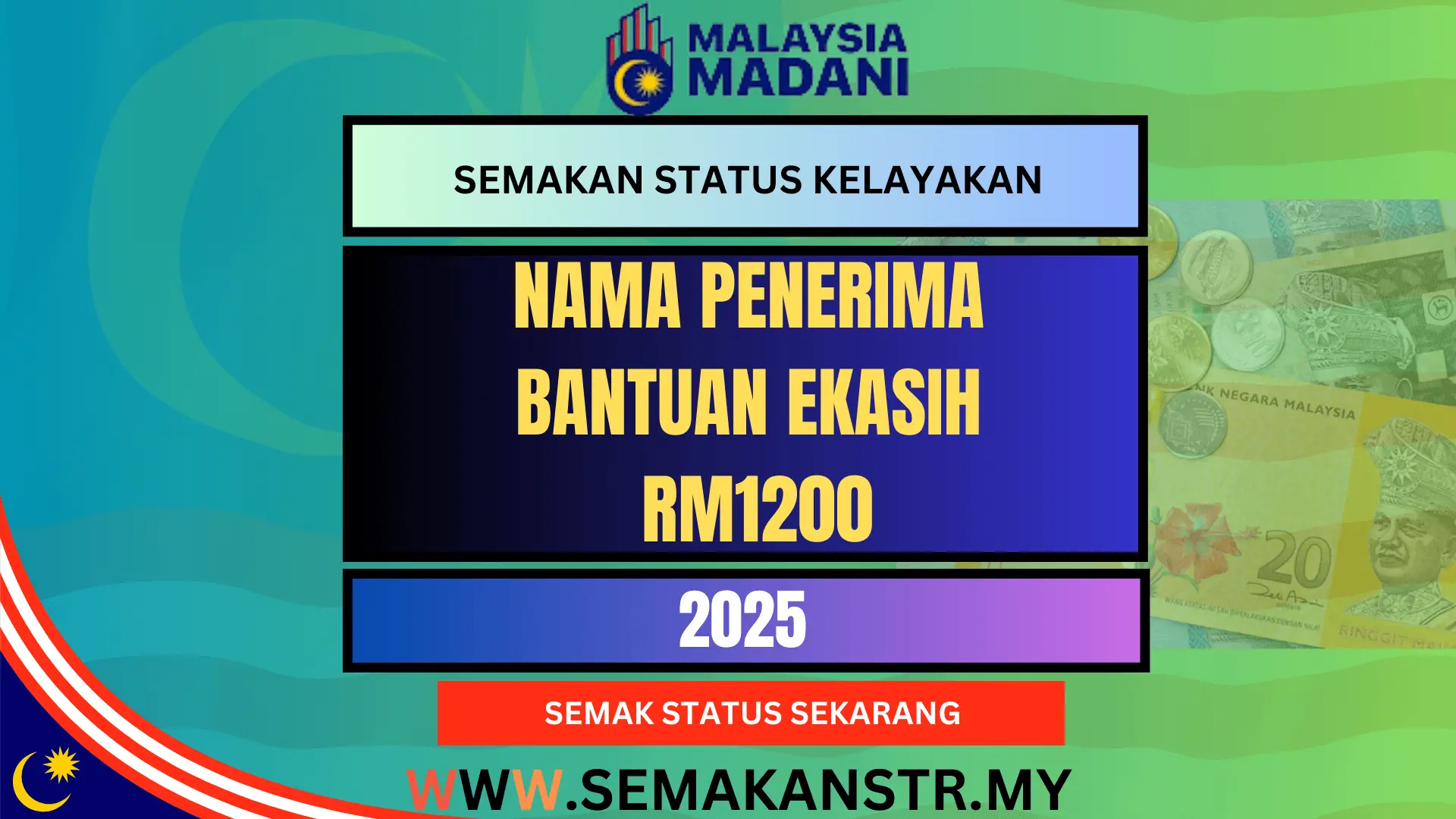 Semakan eKasih RM1200: Cek Status Layak