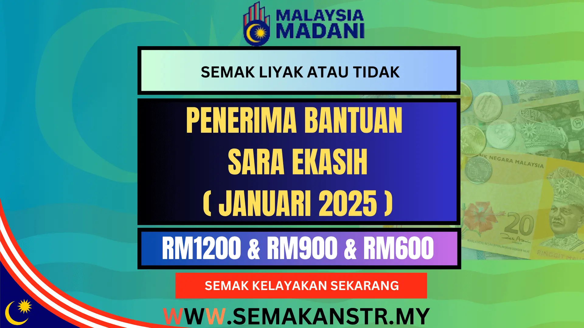 Semakan SARA eKasih 2025: Kelayakan & Jadual Bayaran