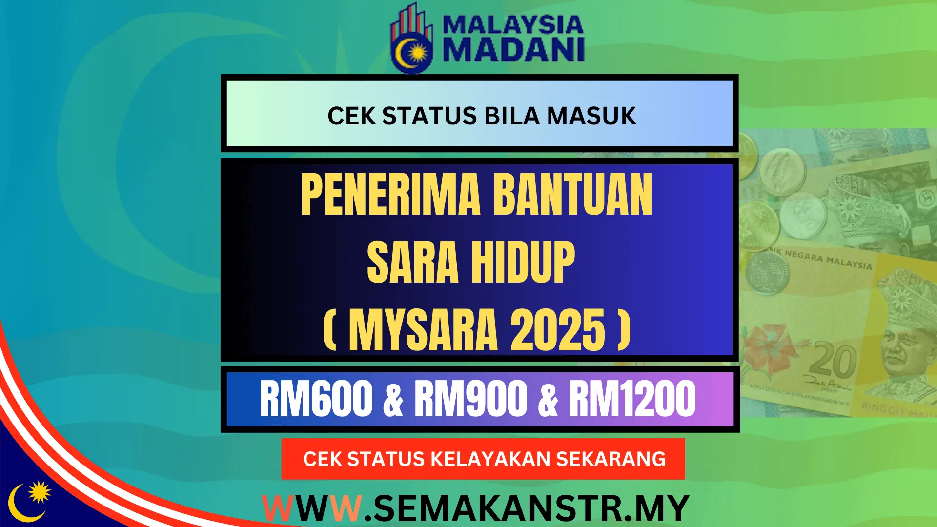 Bantuan Sara Hidup 2025: Tarikh Masuk & Semakan Status