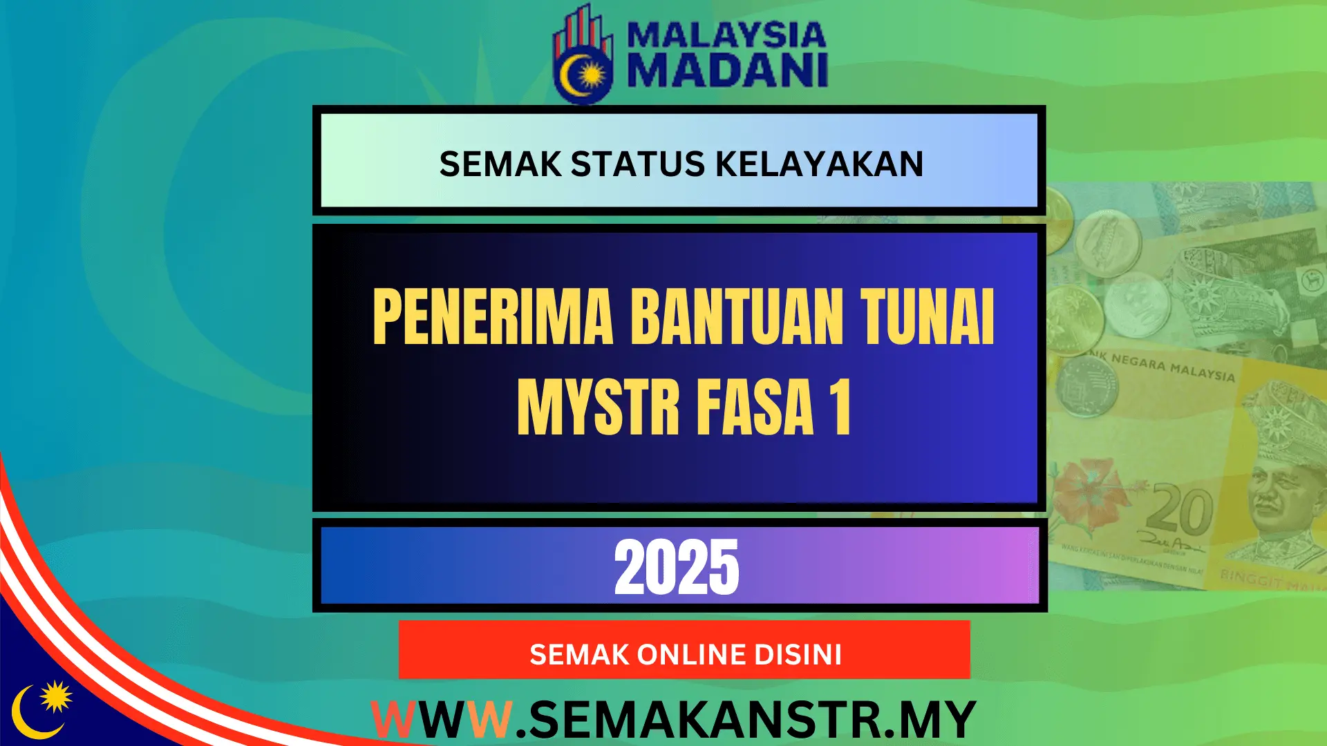 Semakan MySTR 2025 Fasa 1: Status Kelayakan Online