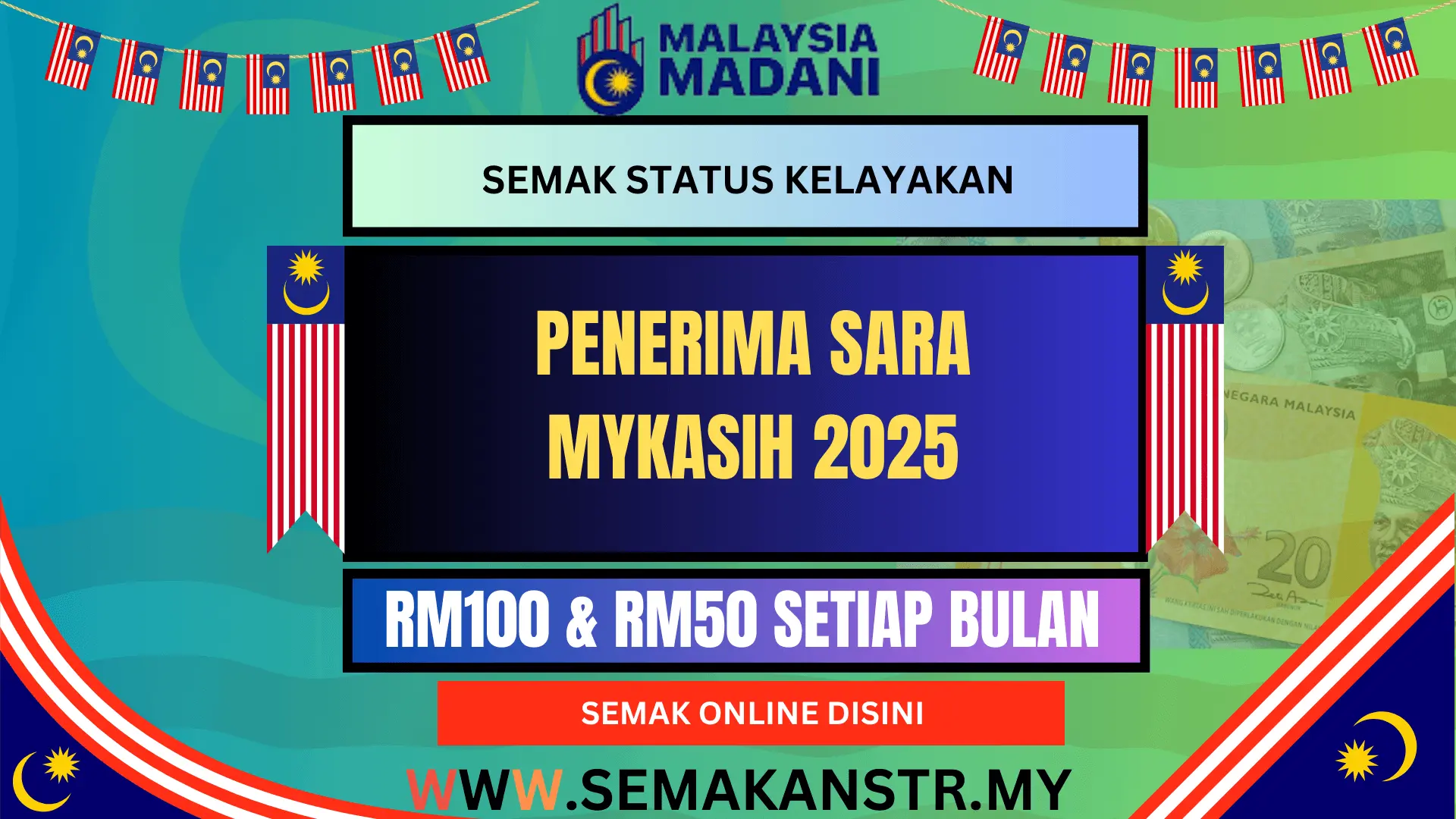Semakan Status MyKasih Online 2025: Semak Kelayakan (RM100 & RM50 Bulanan)