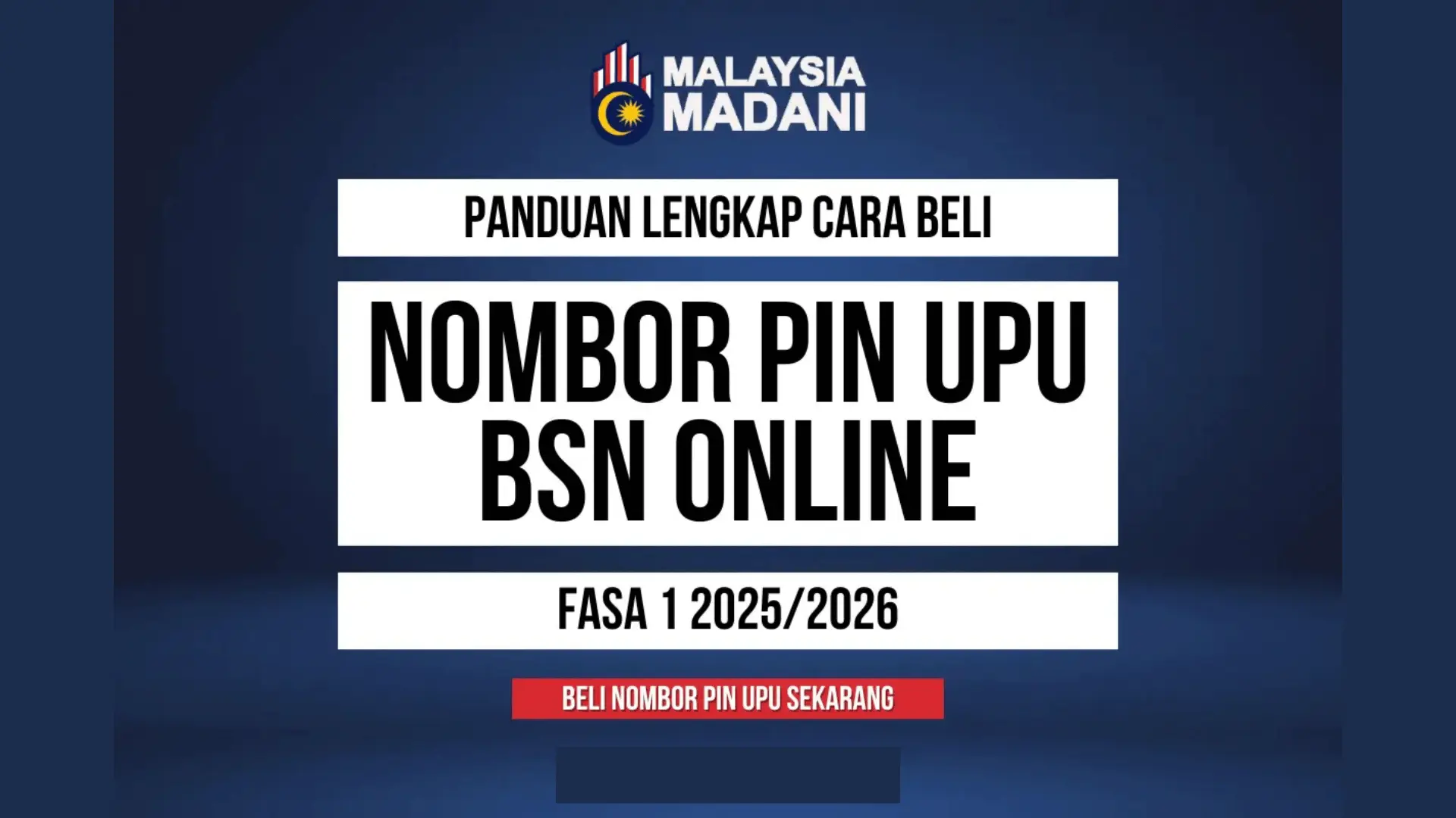 No PIN UPU 2025: Cara Beli Online BSN