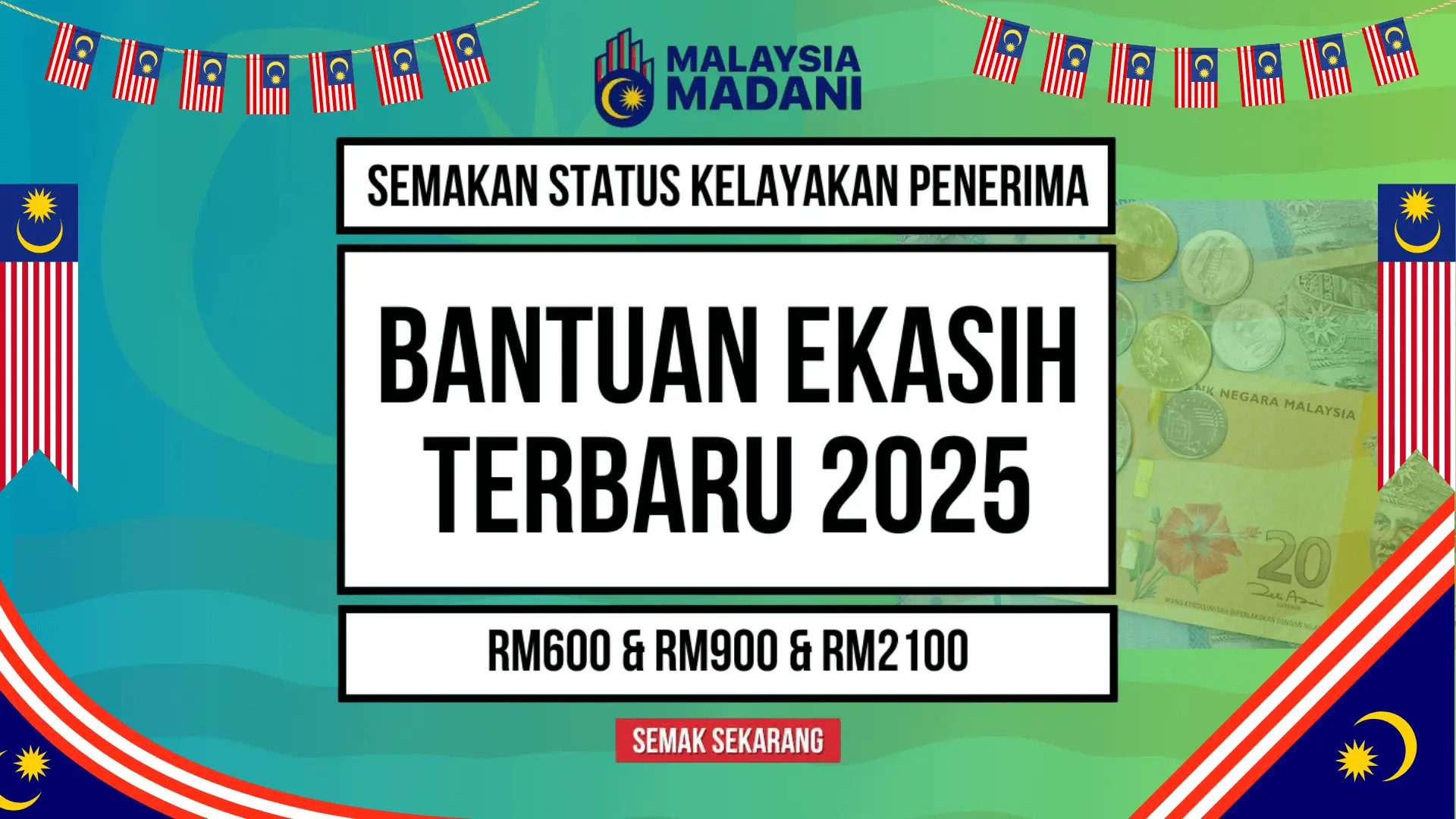eKasih 2025: Semakan Kelayakan Bantuan RM600 – RM2100
