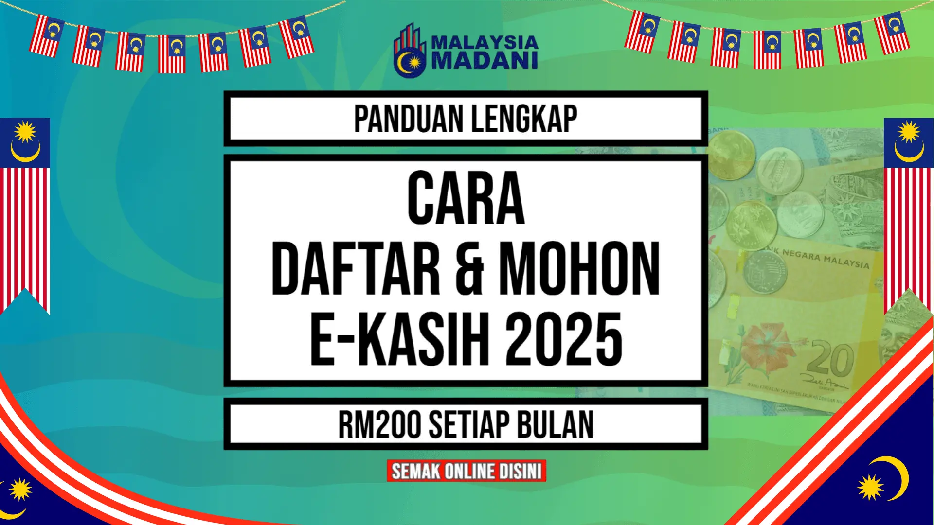 Daftar eKasih 2025 & Mohon SARA RM2100